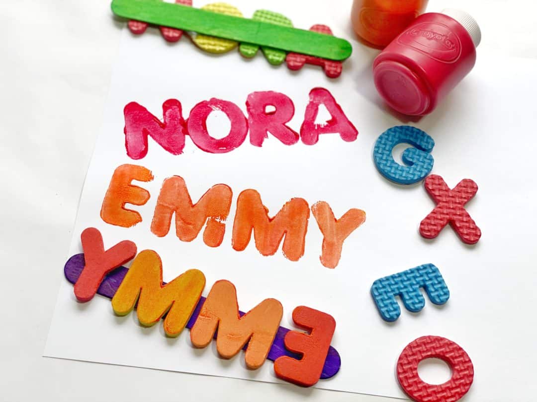 DIY Name Stamps - Little Learning Club